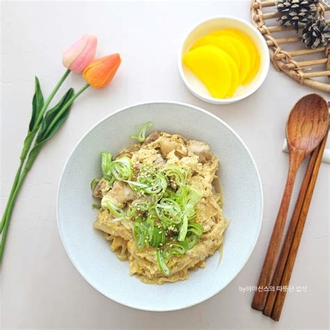 오야꼬동 만들기 오야코동 원팬 닭고기 덮밥 레시피 네이버 블로그