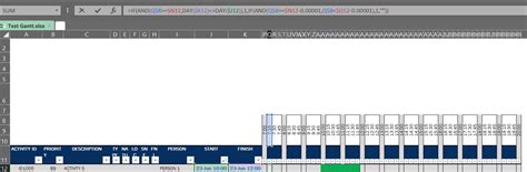 Excel Generate Summary Gantt Chart From Detailed Activities Stack Overflow