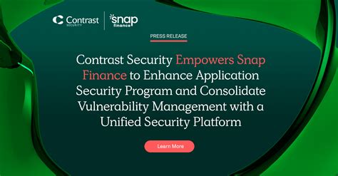 Contrast Security Empowers Snap Finance To Enhance Its Application Security Program And