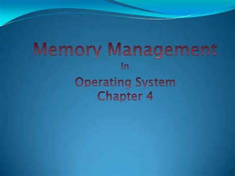 Windows Memory Managementpptx