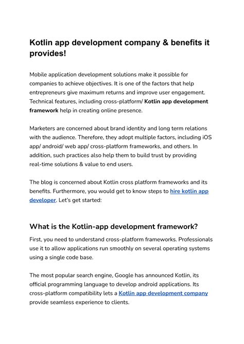 Ppt Kotlin App Development Company And Benefits It Provides Powerpoint Presentation Id11858369