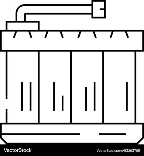 Pack Battery Line Icon Royalty Free Vector Image