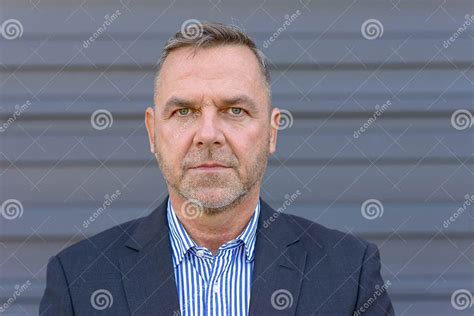 Serious Businessman With An Inscrutable Expression Stock Image Image