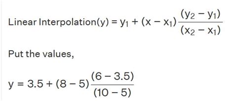 Interpolation Formula