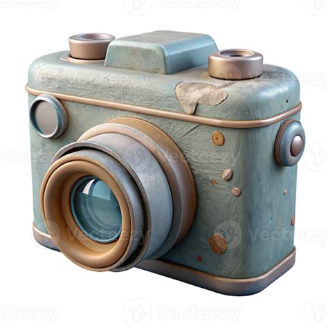 Serene Creative Vintage Film Camera Front View Cutout High Resolution
