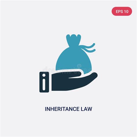 2 Color Inheritance Law Concept Vector Icon Isolated Two Color Inheritance Law Vector Sign
