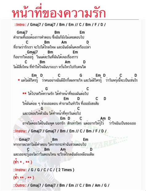 ปักพินโดย แจ้ นครไทย ใน คอร์ดเพลง เพลงกีตาร์ หนังสือเพลง คอร์ดกีต้าร์