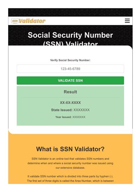 PPT SSN Validator Tool PowerPoint Presentation Free Download ID