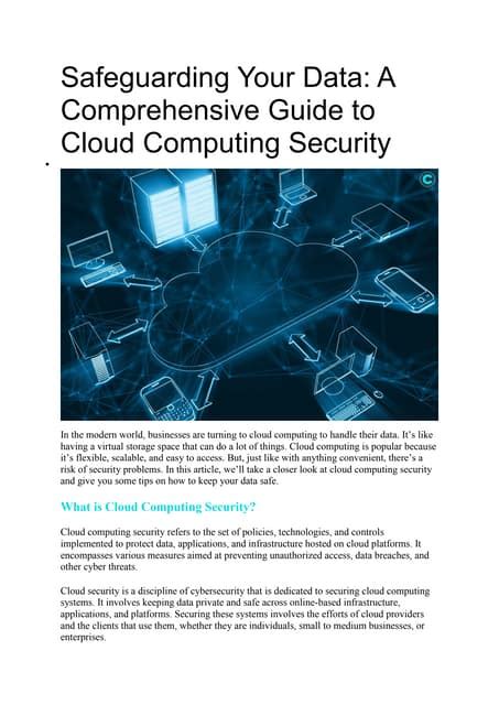A Comprehensive Guide To Cloud Computing Security Cyberpro Magazine Pdf