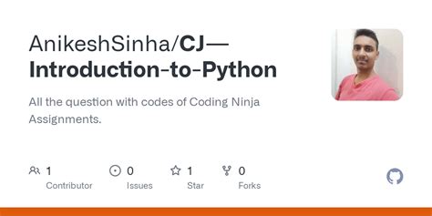 Github Anikeshsinhacj Introduction To Python All The Question Github Anikeshsinhacj Introduction To Python All The Question