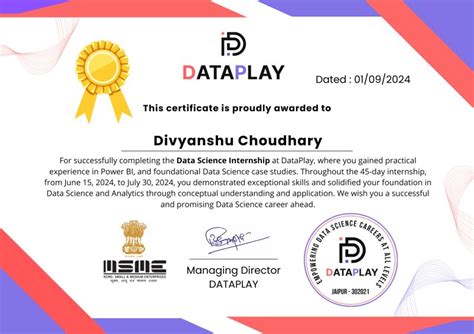 Divyanshu Choudhary On Linkedin Datascience Analytics Internship Learningjourney Dataplay…