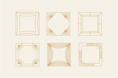벡터 최소 기하학적 일러스트 세트 트렌디한 추상적 미적 선형 컴포지션 프린트 프레임 및 그래픽 디자인 요소 프레임에 대한 스톡