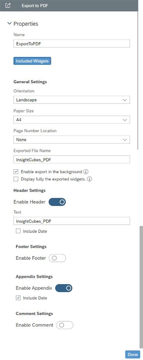 Export Excel Csv Or Pdf With Sap Analytics Designer
