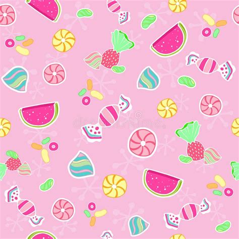 Candy Seamless Repeat Pattern Vector Illustration