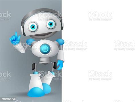 정보를 설명 하는 동안 로봇 문자 벡터 일러스트 레이 션 서 3차원 형태에 대한 스톡 벡터 아트 및 기타 이미지 3차원 형태 가리키기 개념 Istock