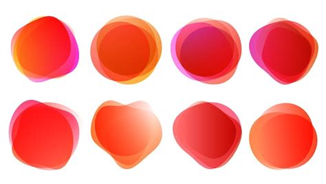 Premium Vector Abstract Blur Shapes Red Color Gradient Iridescent Colors Effect Soft