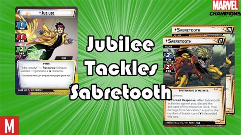 Jubilee Protection Versus Expert Sabretooth Marvel Champions Youtube