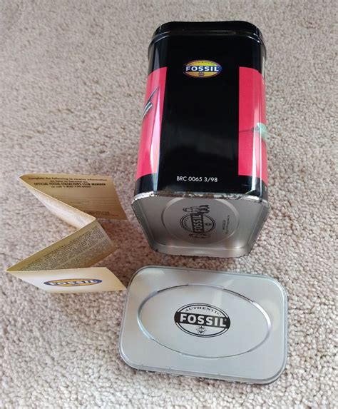 Authentic Fossil Watch Tin Etsy