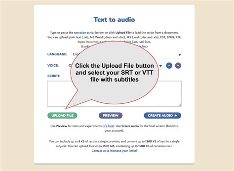 turn subtitle and caption files back to audio