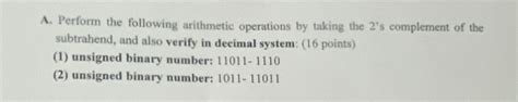 solved a ﻿perform the following arithmetic operations by
