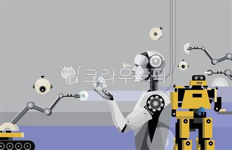 로봇 인공지능 테크놀로지 미래 기술 사진이미지일러스트캘리그라피 Bongo작가