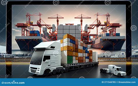 Modern System Transportation And Logistic Import Export Generative Ai