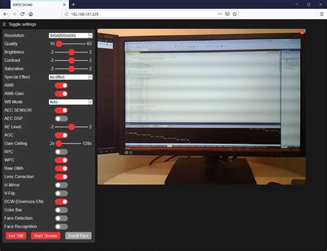 Using The Esp32 Camera Interface From Arduino Based Projects Visualgdb Tutorials