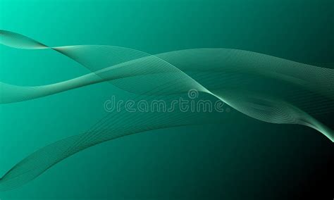 Abstract Green Lines Curve Wave Soft Gradient Background Stock Vector Illustration Of Wall