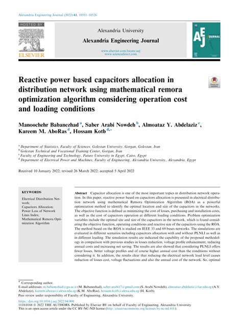 Pdf Reactive Power Based Capacitors Allocation In Distribution