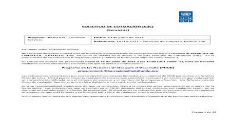 Solicitud De CotizaciÓn Sdc Servicios Pdf Document