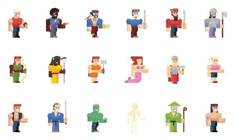 Unity Set Of Geometric Flat Design Character Illustration Vector Art At Vecteezy