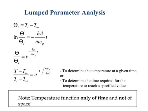 Heat Transfer Lumped Parameter Analysis Ppt