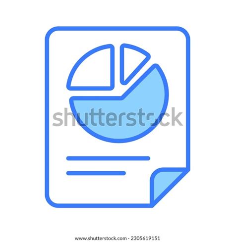 Pie Chart On Page Denoting Concept Stock Vector Royalty Free 2305619151 Shutterstock