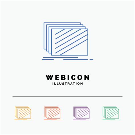 Design Layer Layout Texture Textures 5 Color Line Web Icon Template