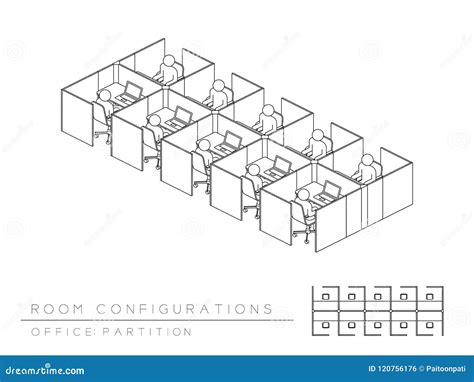 Office Room Setup Layout Configuration Full Partition Style