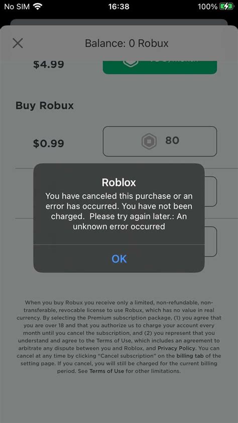Por Que Ocorre Um Erro Quando Tento Comprar O Robux