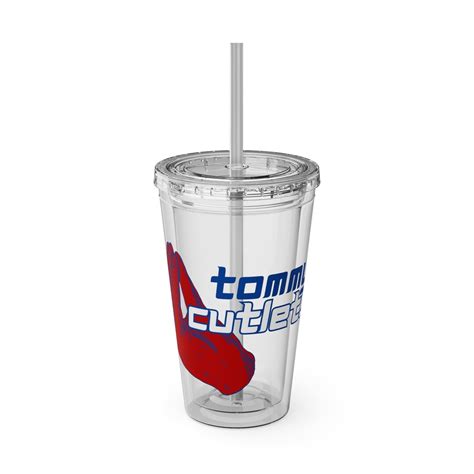 Tommy Cutlets Devito Ny Giants Italian Hand Gesture Sunsplash Tumbler With Straw 16oz Etsy