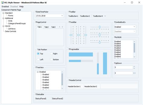 Delphistyles Vcl Style Win10modernpattensblue