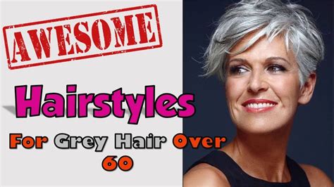 Hairstyles For Grey Hair Over 60 Youtube