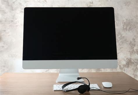 Premium Photo Modern Desktop Computer With Wireless Keyboard And