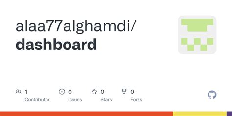 GitHub Alaa Alghamdi Dashboard