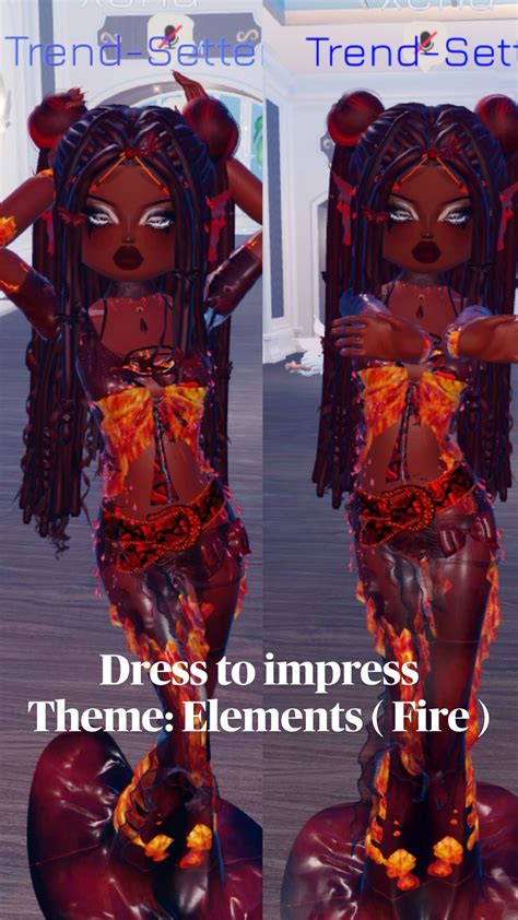 Dress To Impress Elements ~ Fire Outfit Inspo Dress To Impress Ice