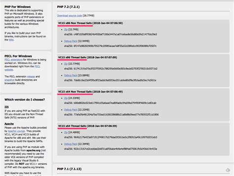 PHP7 2をWindowsにインストールする手順