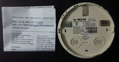 Photoelectric Mircom Mix2251b Addressable Smoke Detector Multi Loop