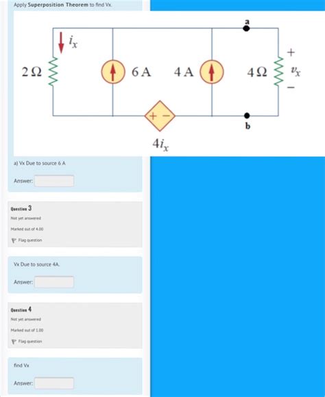 Solved Apply Superposition Theorem to find Vx Ω A A i Chegg