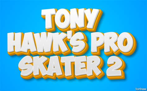 Tony Hawk's Pro Skater 2 Text Effect and Logo Design Videogame
