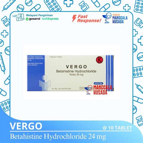 Jual Vergo Tab 24 Mg Per Strip 10 Tablet Di Seller Apotek Manggala Husada Official Store