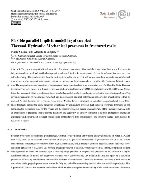 Pdf Flexible Parallel Implicit Modelling Of Coupled Thermal Hydraulic