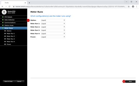 RTU Setup Meter Runs Profile SCADA User Manual