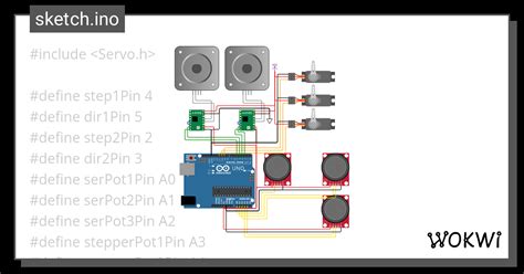 Robot Arm Wokwi Esp32 Stm32 Arduino Simulator